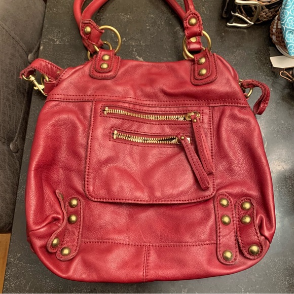 Linea Pelle | Bags | Linea Pelle Dylan Bag Deep Red Maroon | Poshmark